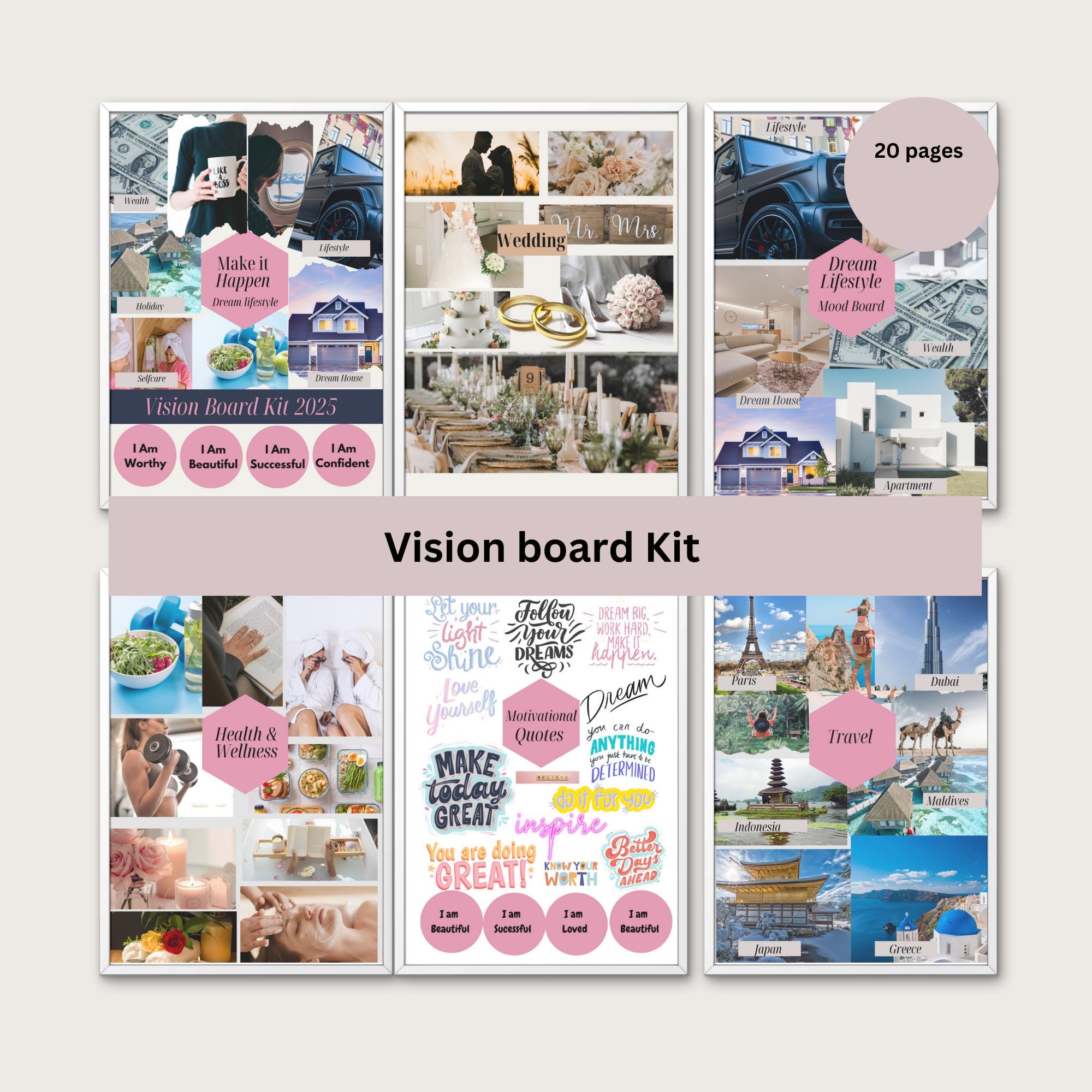 Vision Board Kit, Vision Board Images, 2025 Vision Board, Printable ...