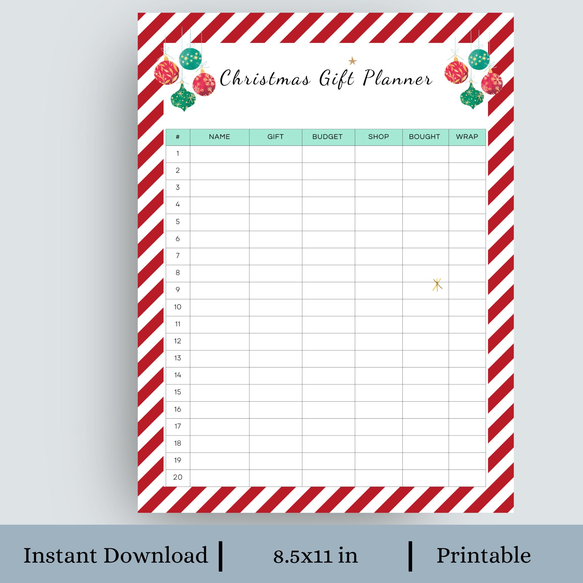 Christmas Gift Planner, Printable Christmas Planner, Christmas to Do ...