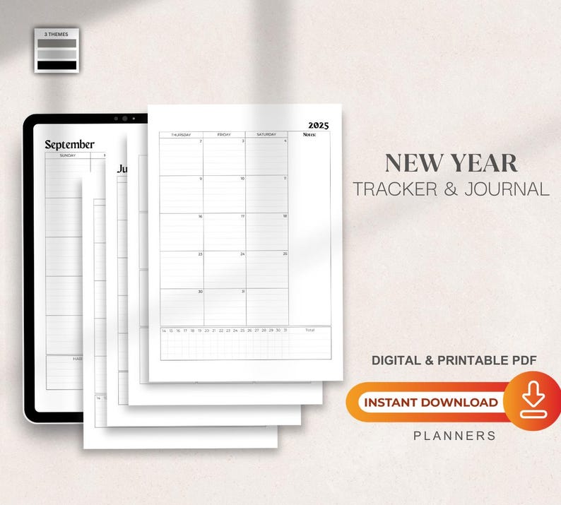 2025 Yearly Monthly Planner, Agenda Organizer, Daily Scheduler ...
