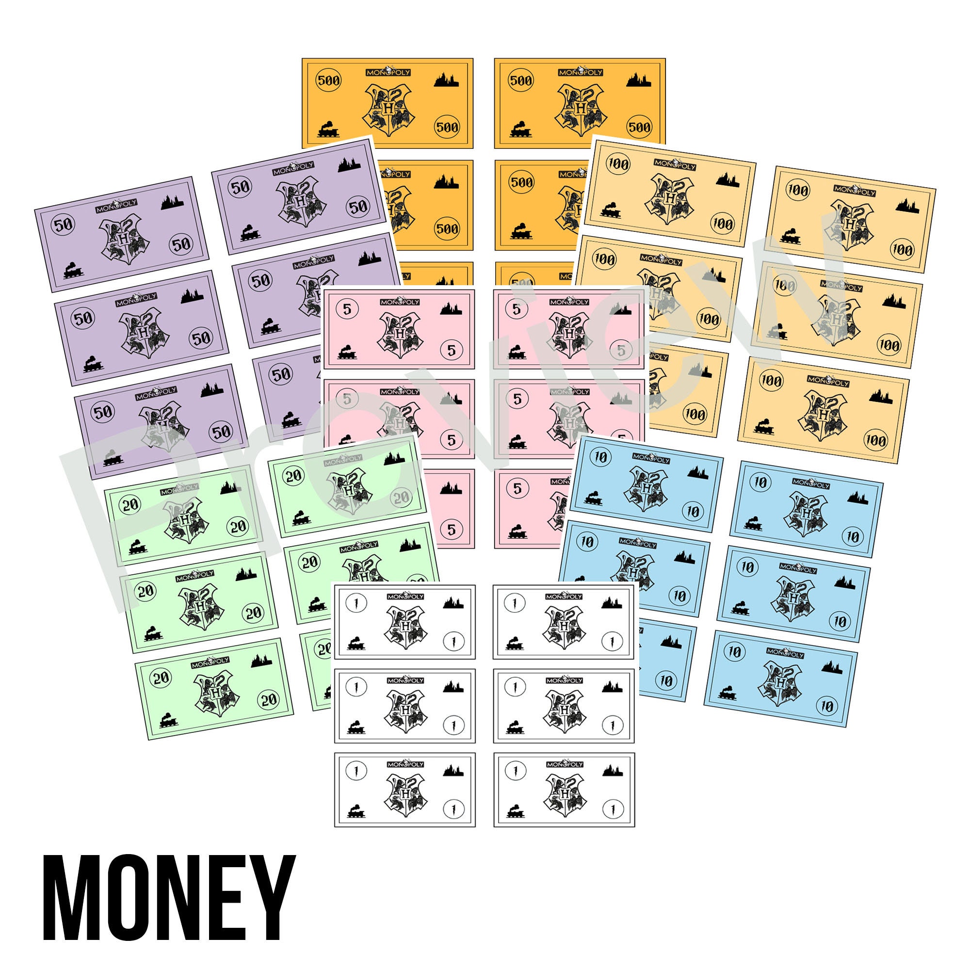 HP Magical Monopoly digital Prints - Etsy