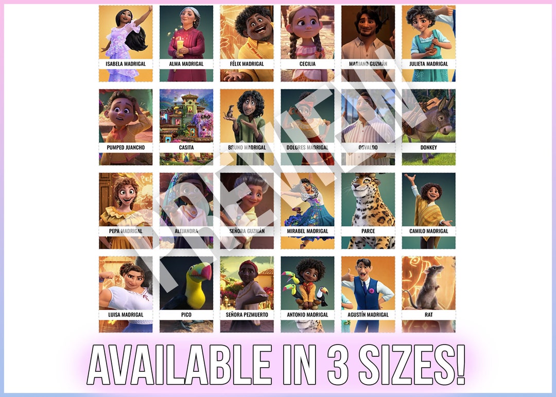 Guess Who Encanto Game Insert Cards | Printable Guess Who | Digital ...