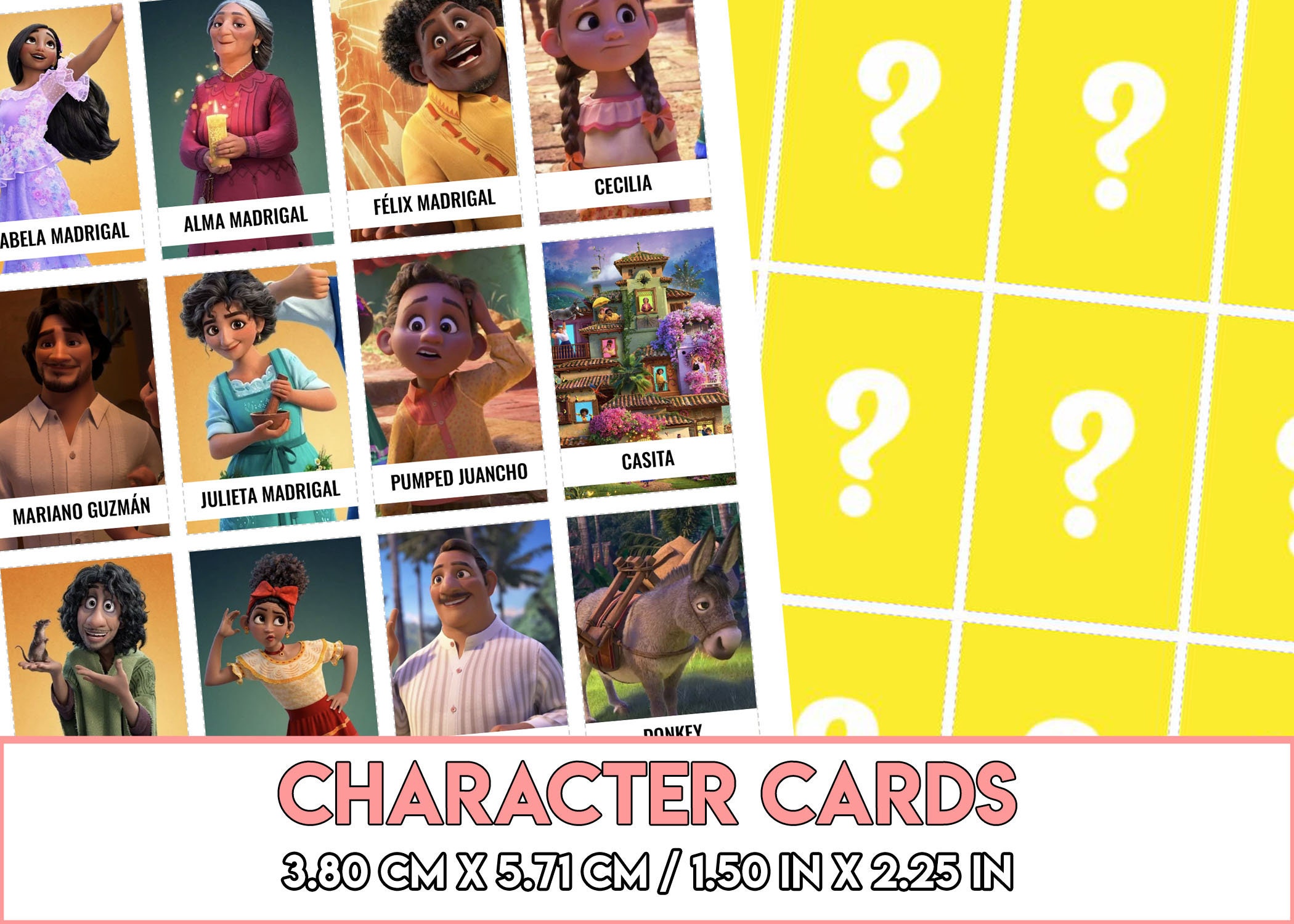 Guess Who Encanto Game Insert Cards | Printable Guess Who | Digital ...