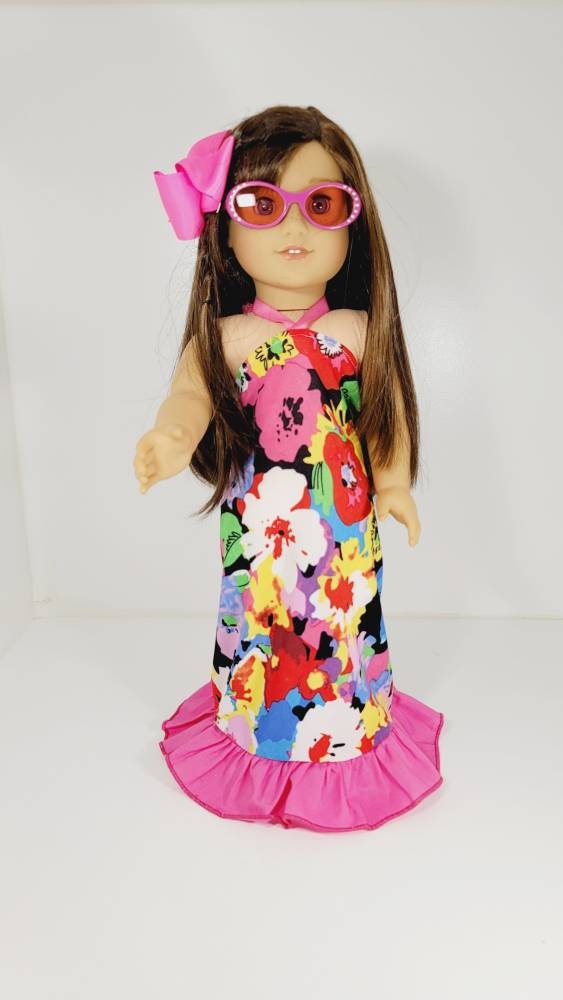 Hawaiian Luau Maxi Dress for 18 Doll | Etsy