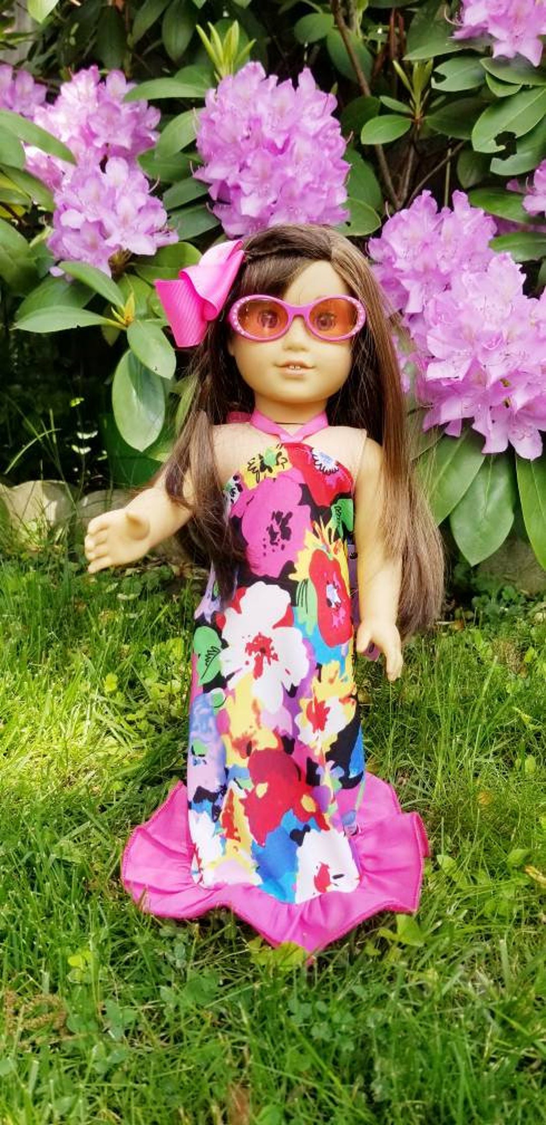 Hawaiian Luau Maxi Dress for 18 Doll - Etsy