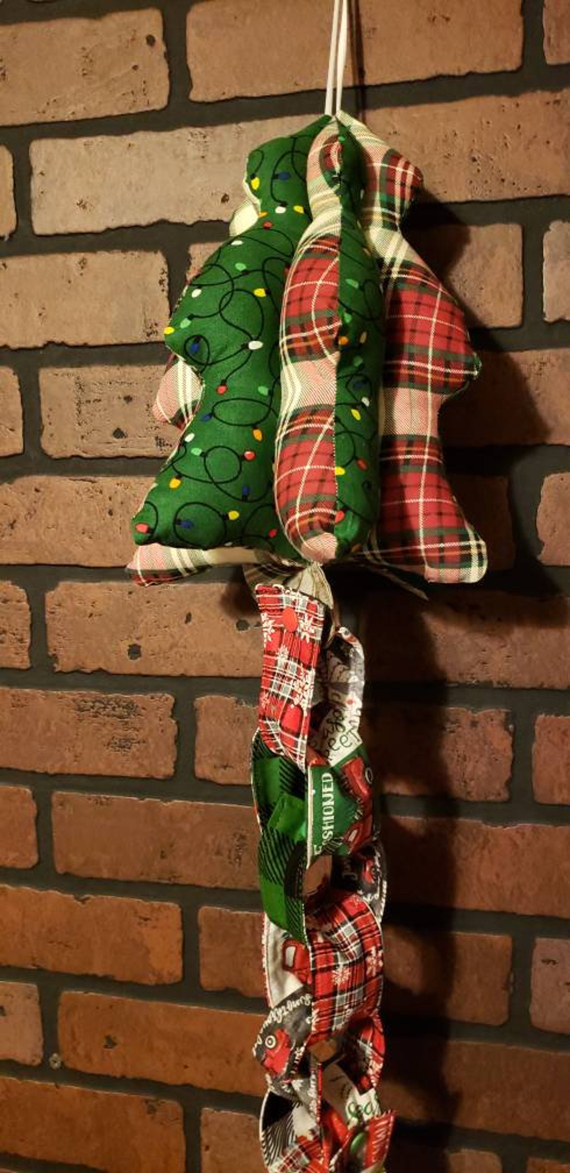 Days Till Christmas 3D Countdown Tree and Fabric Chain Rings With Snaps ...