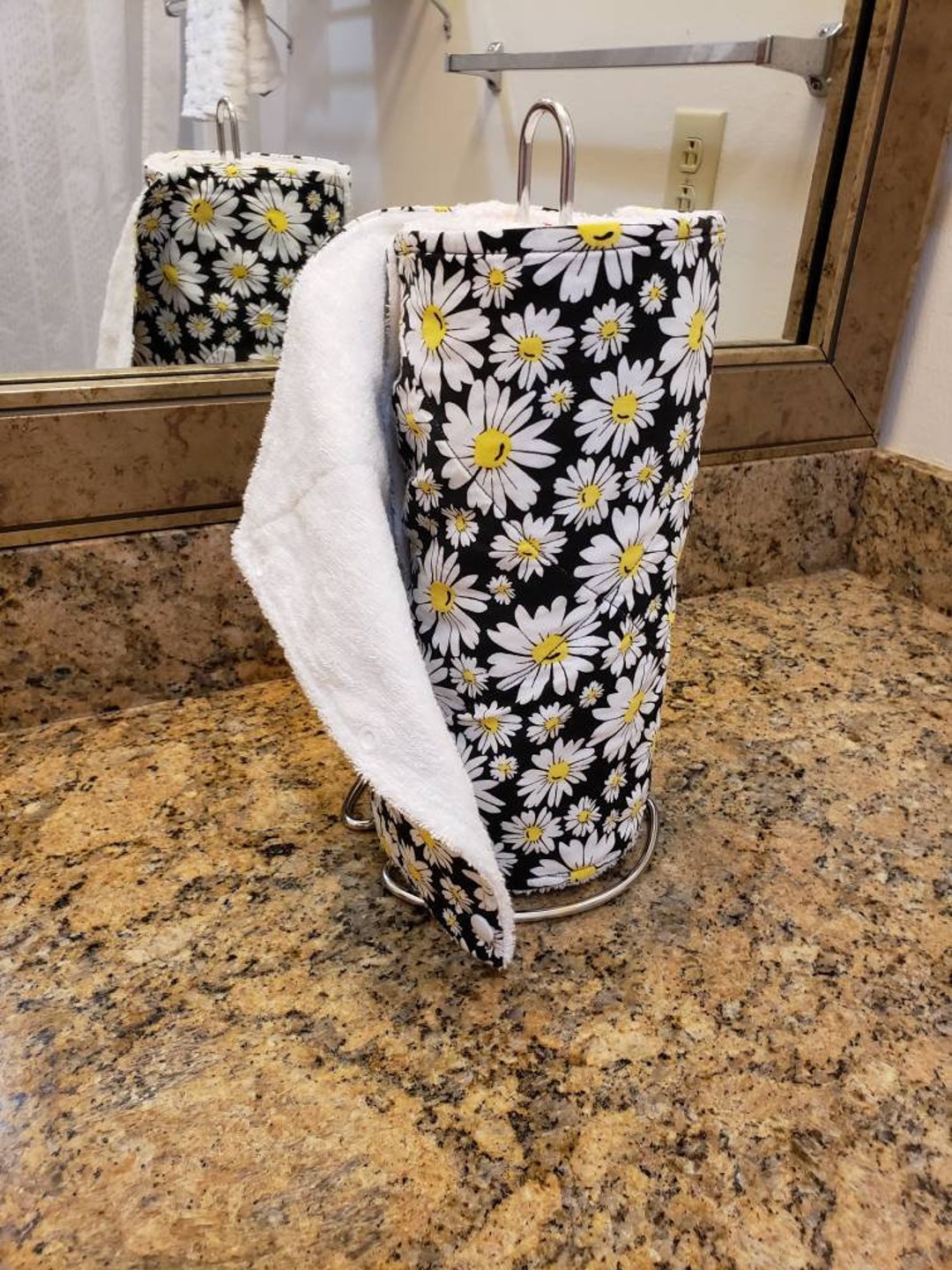 Reusable Paper Towels, Daisy Towels, Custom 2 Layer Towels, Washable ...