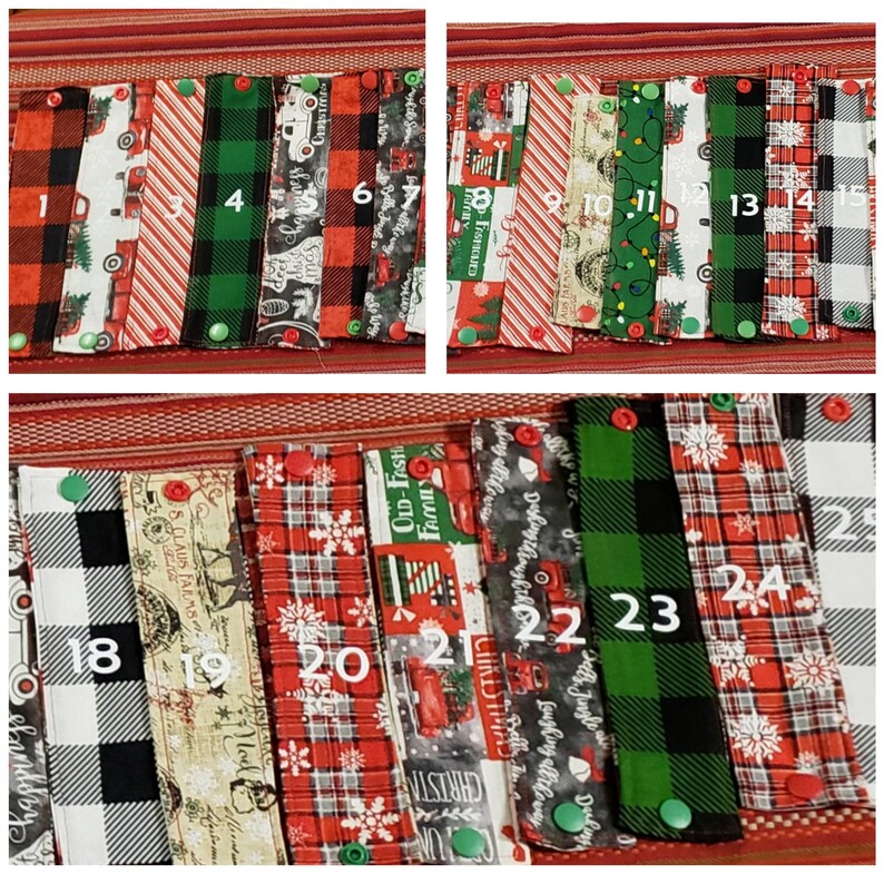 Days Till Christmas 3D Countdown Tree and Fabric Chain Rings - Etsy