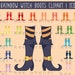 Rainbow Witch Boots Clipart Icons | 36 Colorful Witch Boots | Education ...