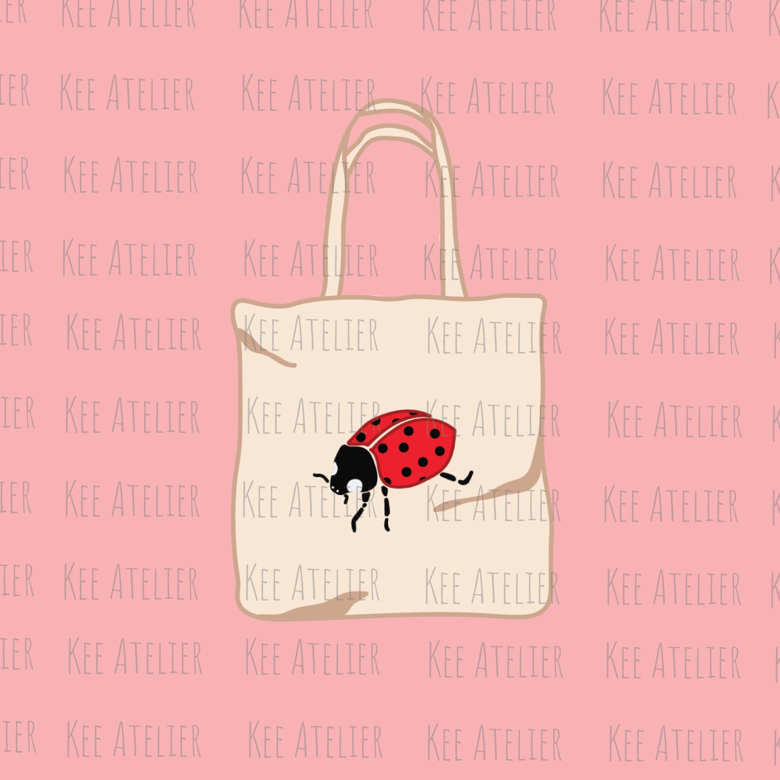 Ladybug Garden Clipart, Spring Ladybug Themed Party Clipart, Ladybug ...