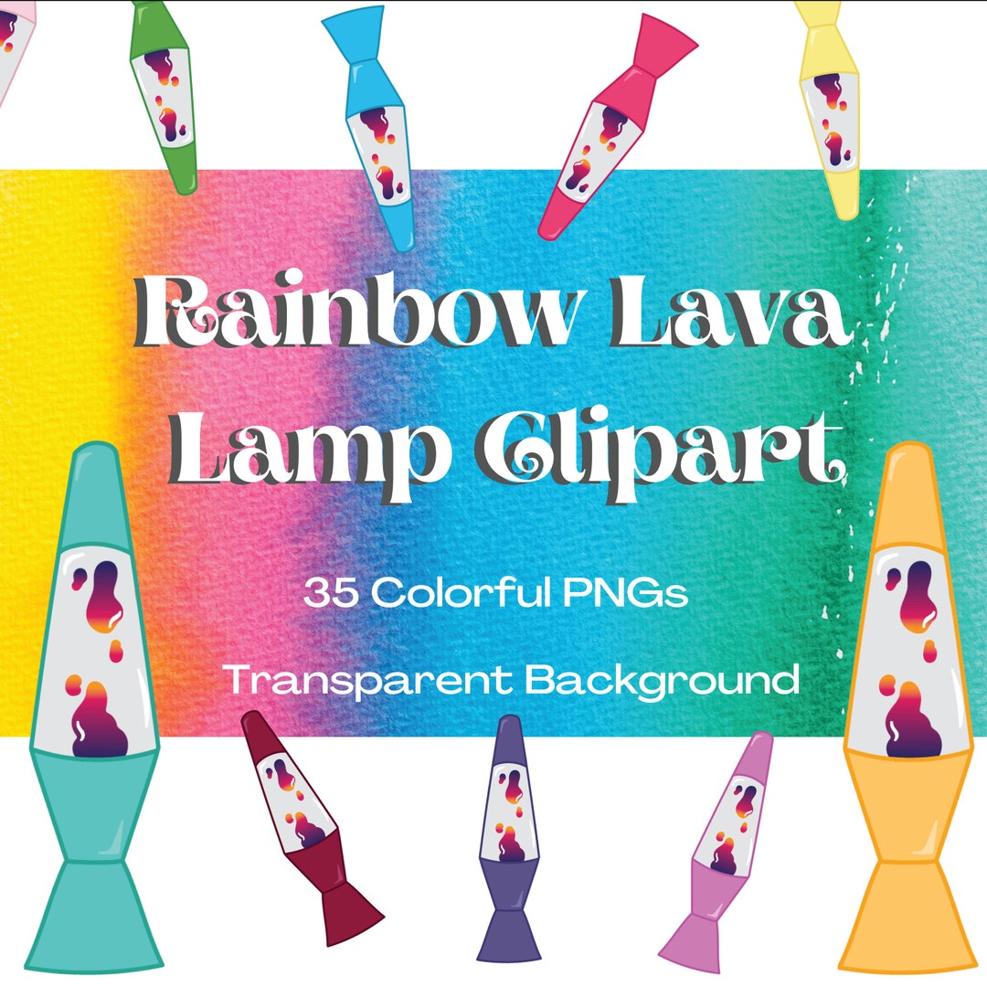 Rainbow Lava Lamp Clipart Icons | 35 Colorful Lava Lamps | Education ...