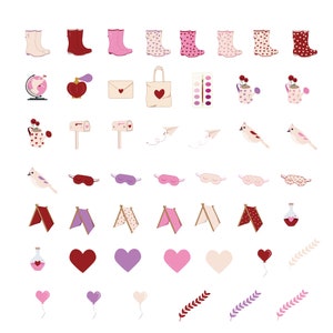 Digital Clipart Valentine's Day Heart Set | Love | Hearts | Gender ...