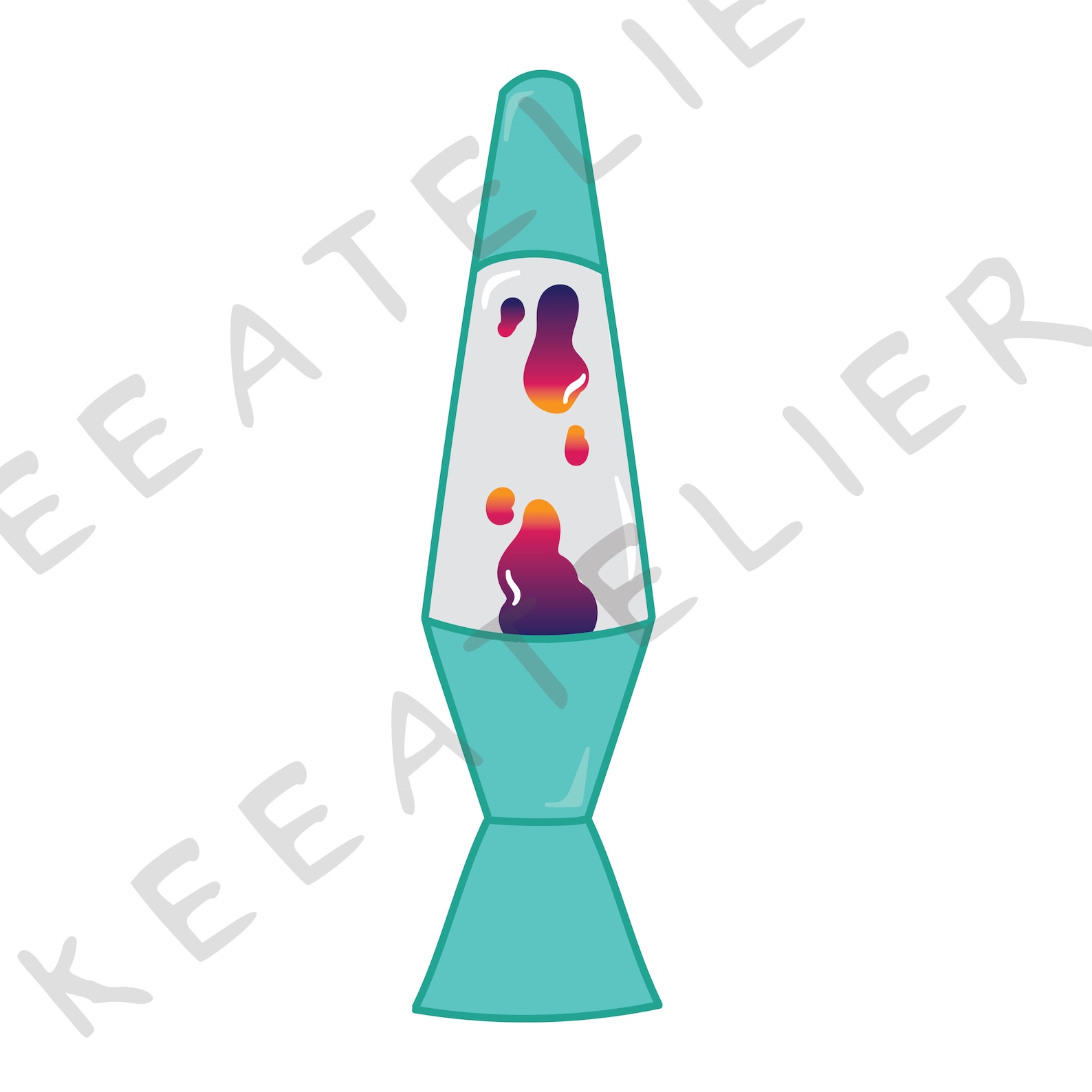 Rainbow Lava Lamp Clipart Icons | 35 Colorful Lava Lamps | Education ...