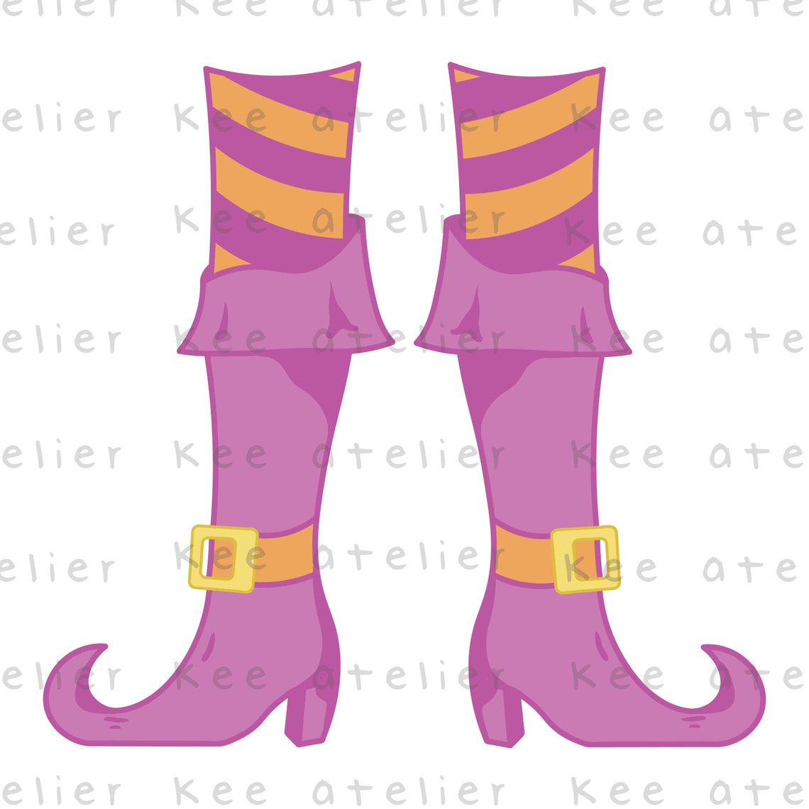 Rainbow Witch Boots Clipart Icons 36 Colorful Witch Boots - Etsy