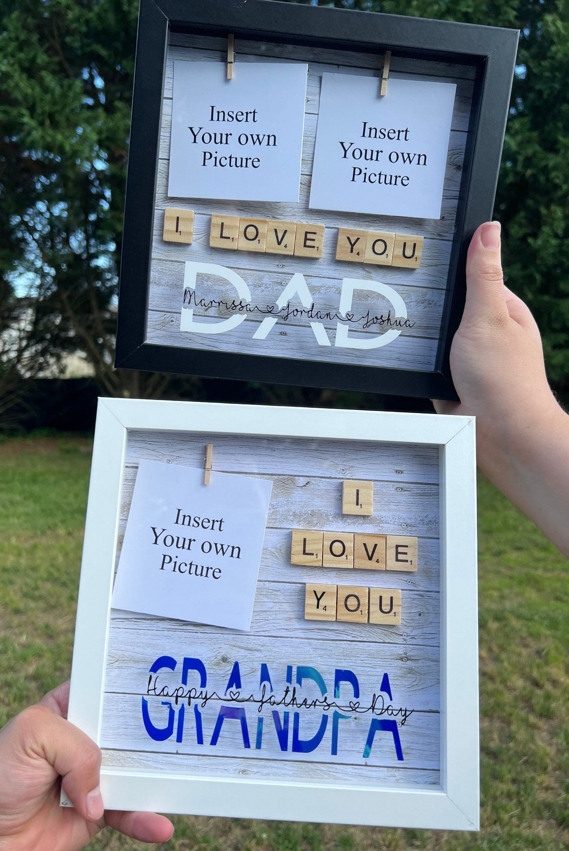Custom Dad Photo Shadowbox Gift Personalized Dad Shadowbox - Etsy