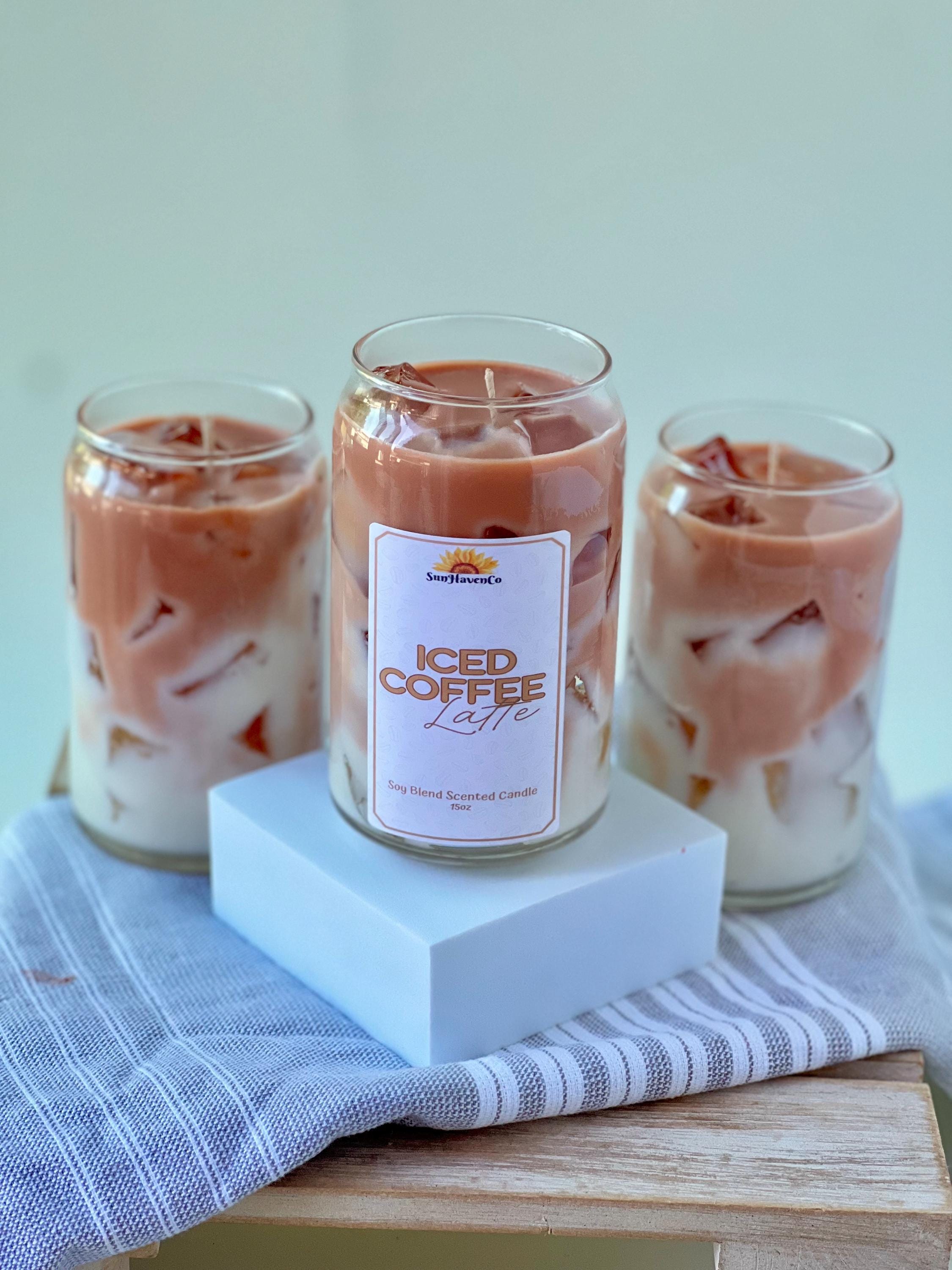 Iced Coffee Candle, Drink Candle, Iced Latte Drink Candle, Soy Wax ...