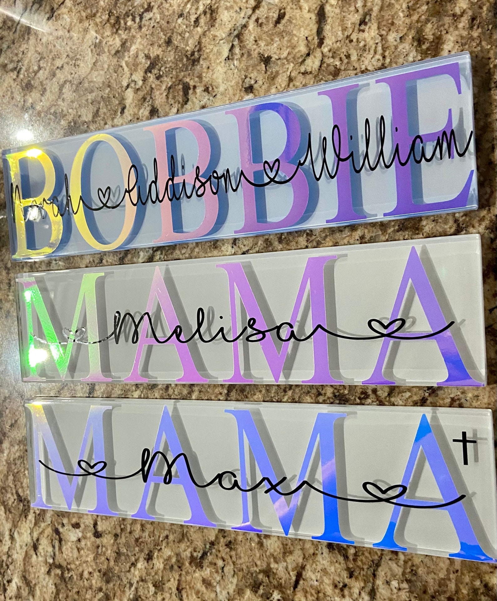 Glass Tile Plaque With Stands Girl Birthday Tile Gift Custom - Etsy