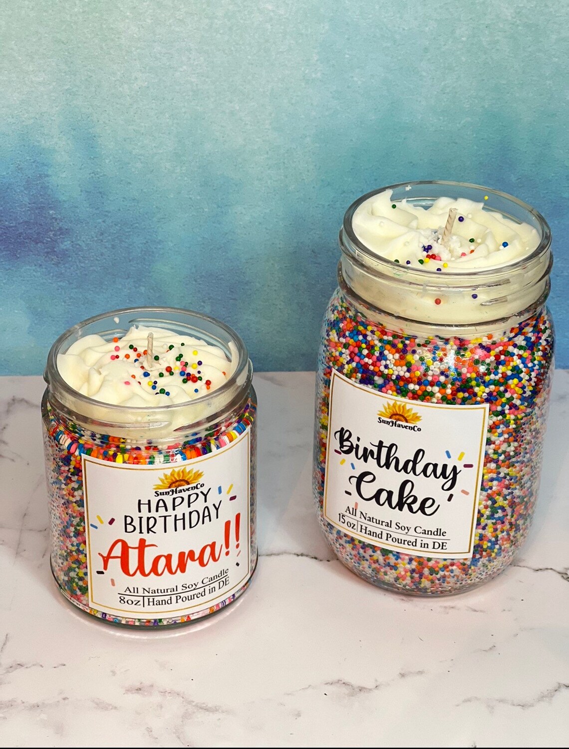 Happy Birthday Candle Custom Birthday Candle Gift Candle - Etsy