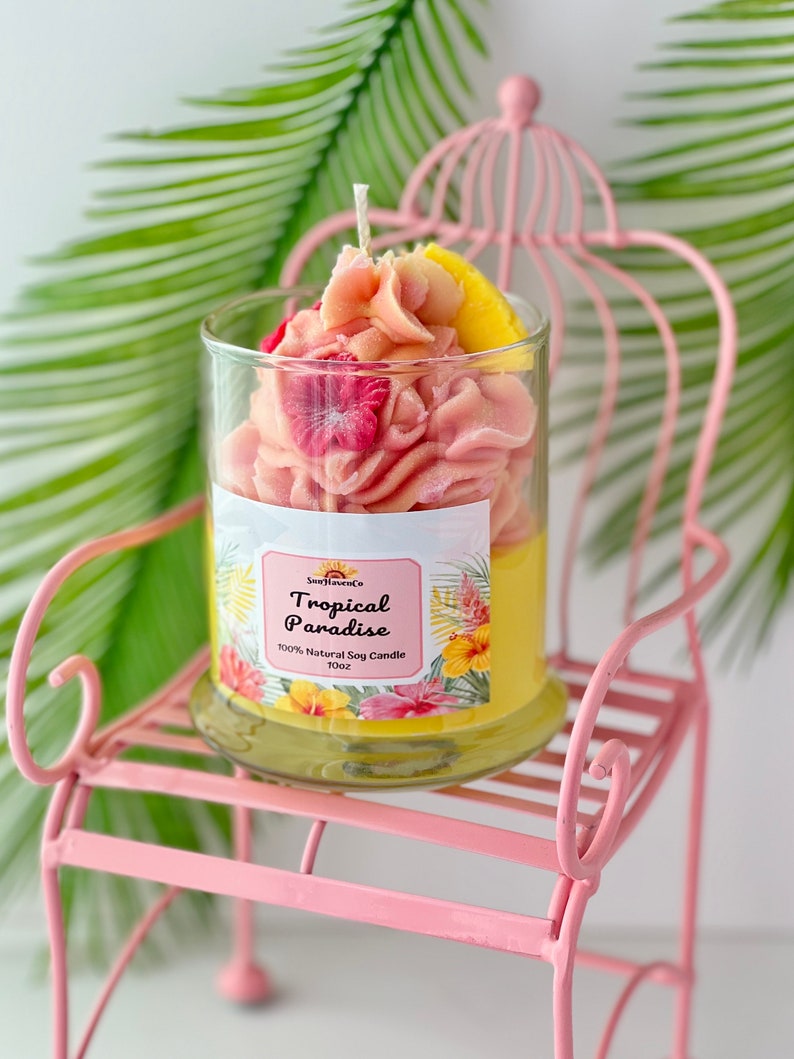 Tropical Paradise Dessert Candle, Tropical Candle, Luxury Dessert ...