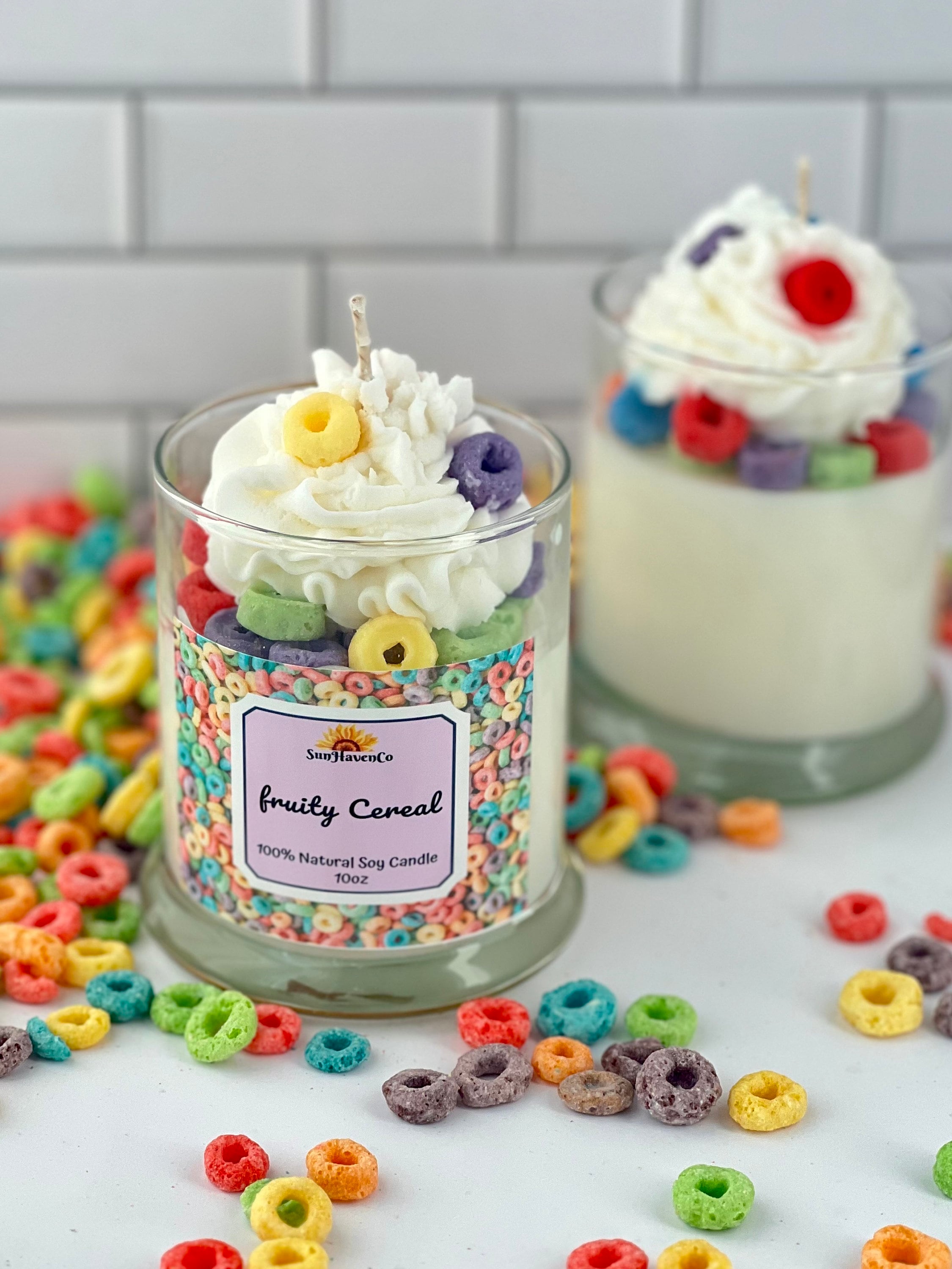 Fruity Cereal Candle: 3D Frosting, Natural Soy Wax, 10oz - Etsy