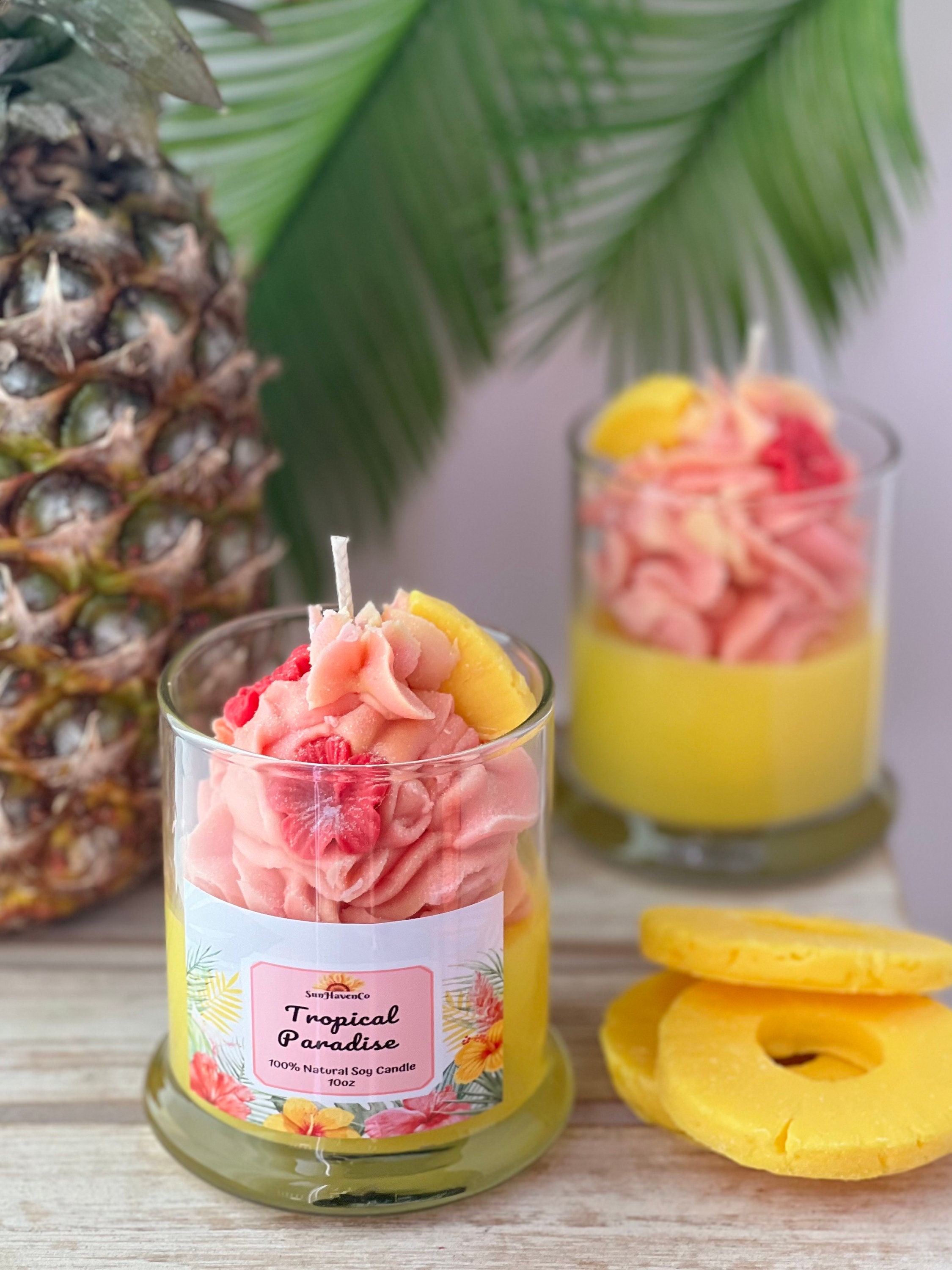 Tropical Paradise Dessert Candle, Tropical Candle, Luxury Dessert ...