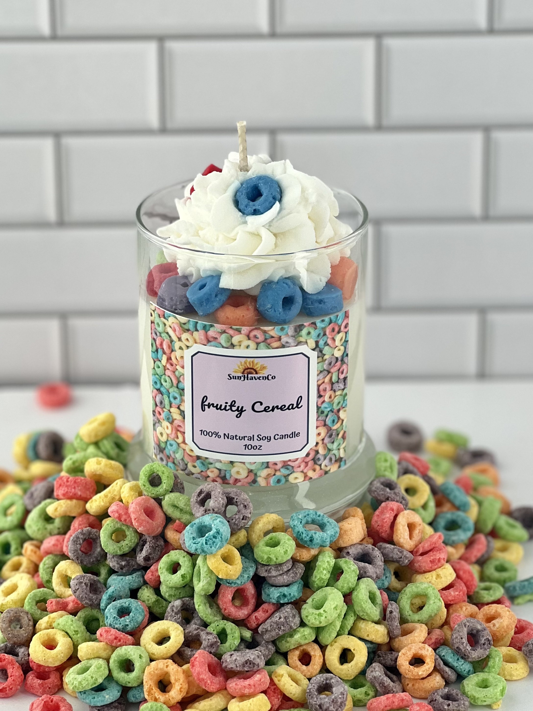 Fruity Cereal Candle: 3D Frosting, Natural Soy Wax, 10oz - Etsy