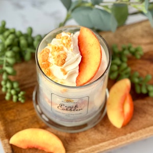 Peach Cobbler Candle, Peach Candle, Fall Candle, Layered Candle, Peach ...