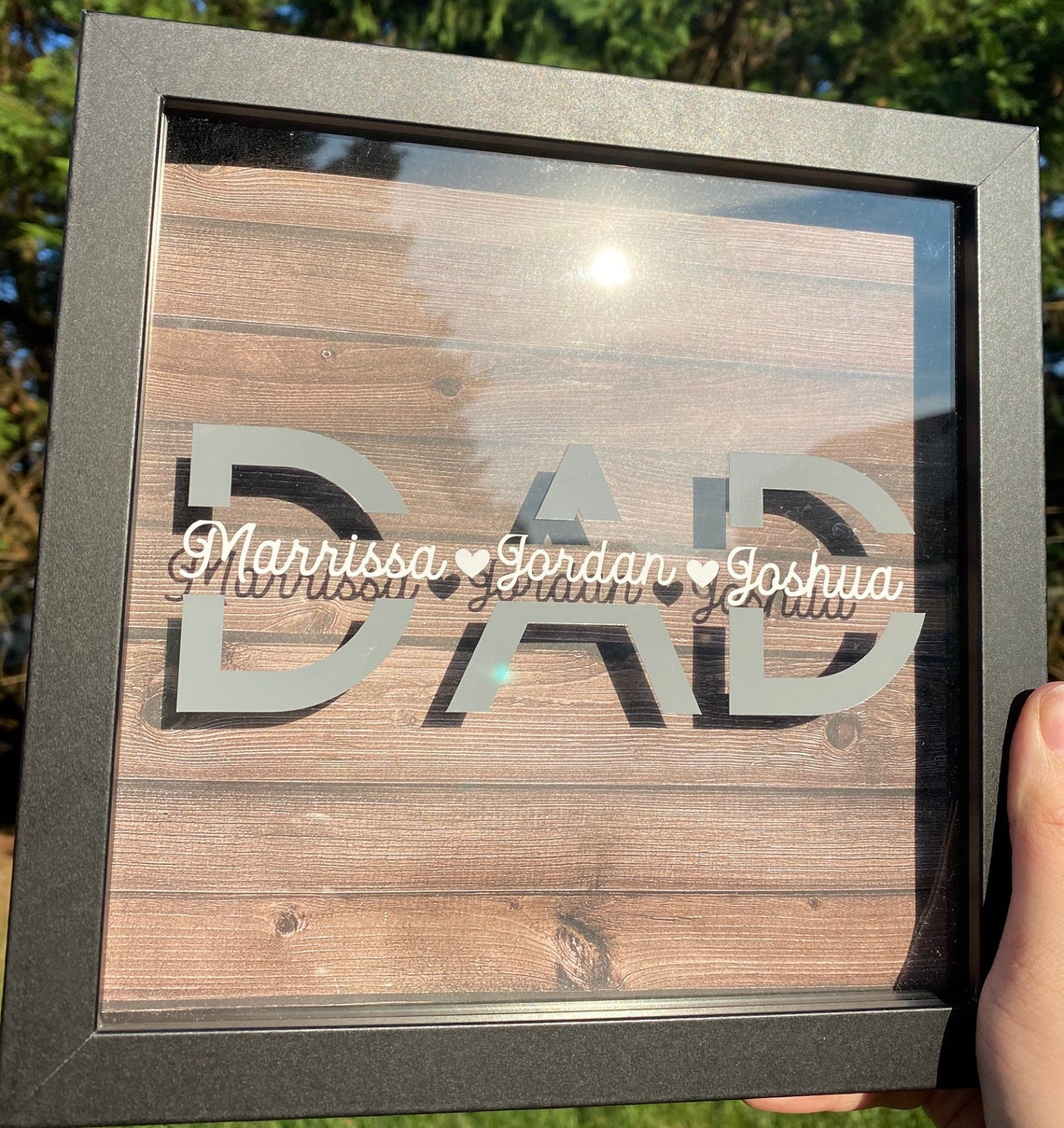 Custom Dad Shadowbox Gift Personalized Dad Shadowbox With - Etsy