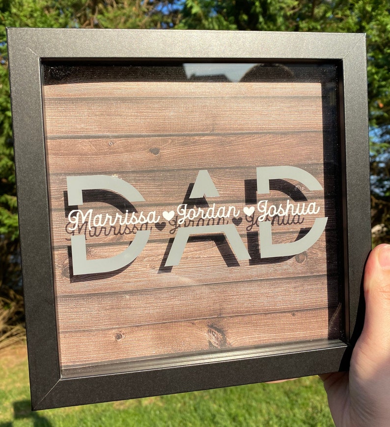 Custom Dad Shadowbox Gift Personalized Dad Shadowbox With - Etsy