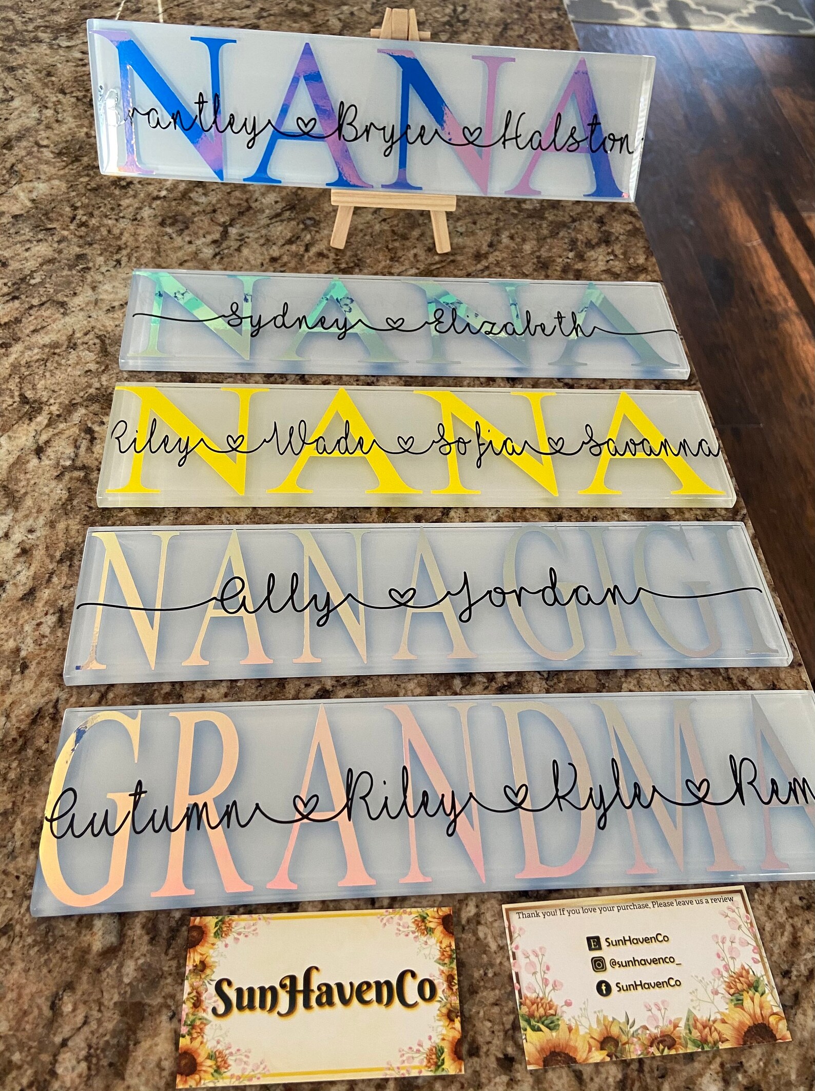 Glass Tile Plaque With Stands Girl Birthday Tile Gift Custom - Etsy