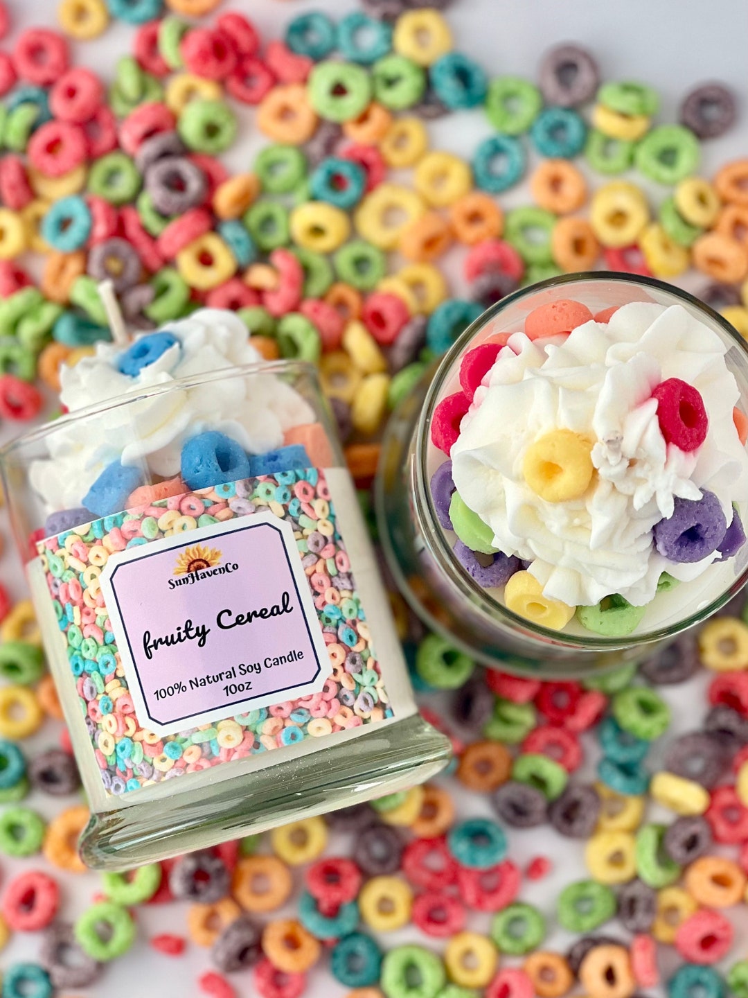 Fruity Cereal Candle, Fruit Loop Candle, Cereal Candle, 3D Frosting ...