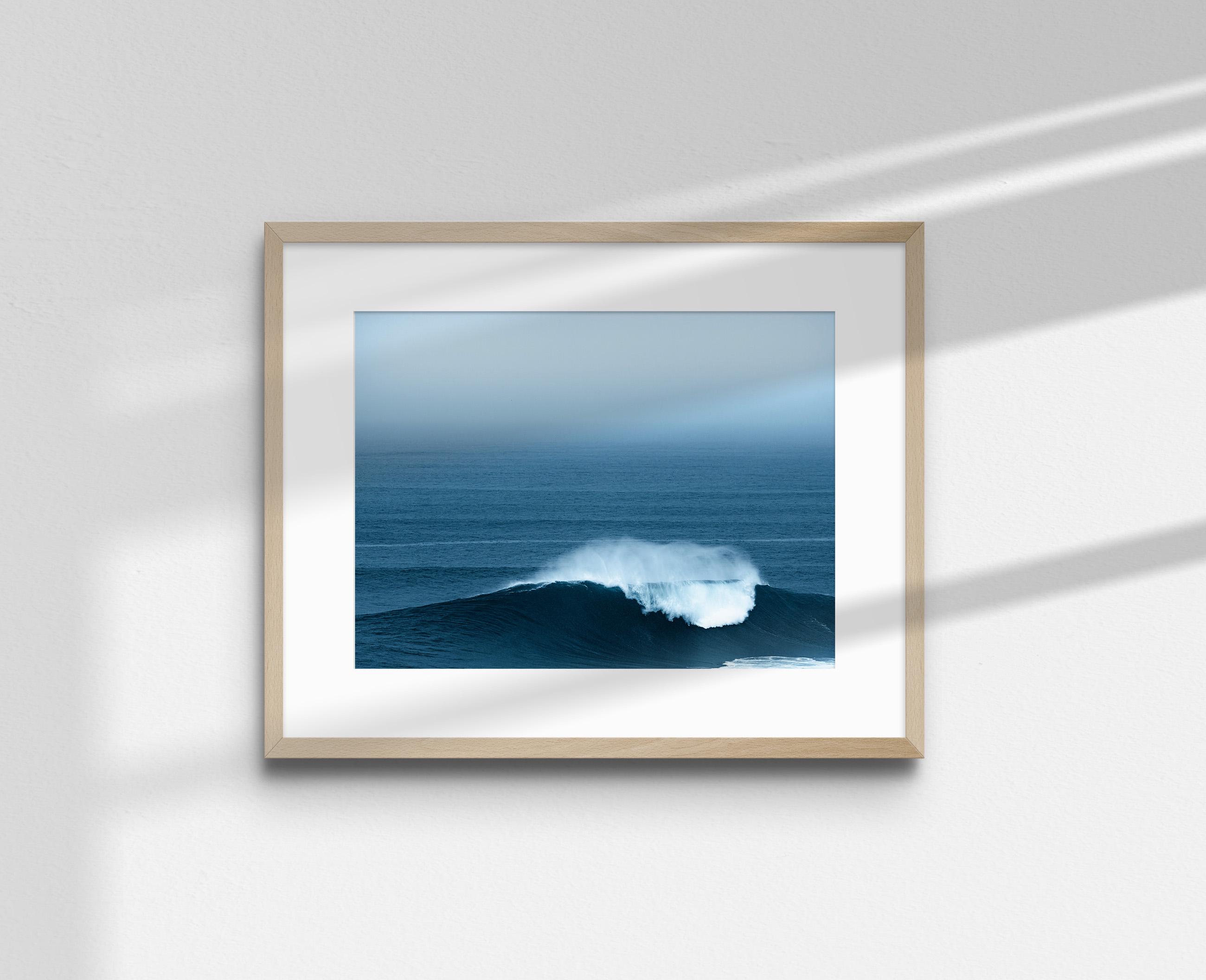 Blue Ocean Print, Big Wave, Nazare, Portugal, Minimalist Art, Ocean ...