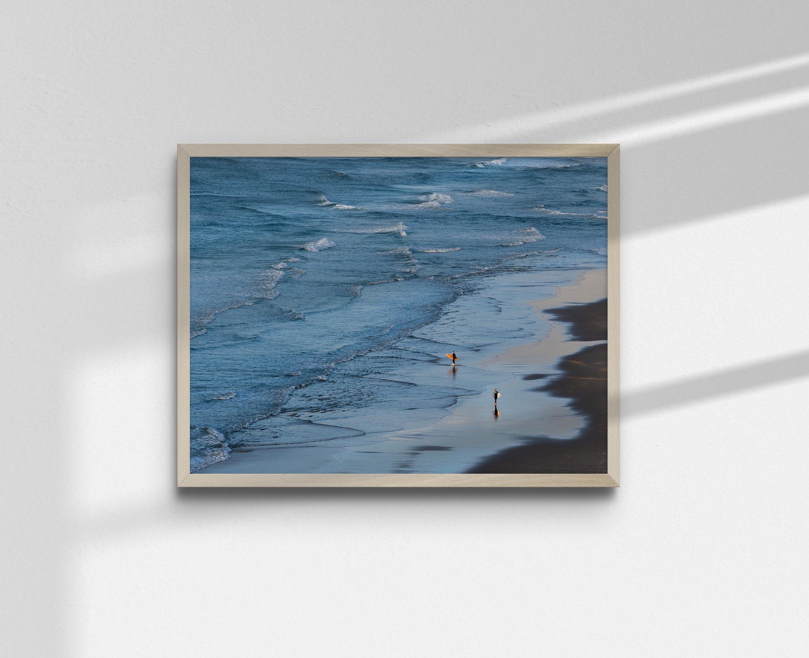 Ocean Surfers, Blue Ocean Print, Almagreira, Portugal, Surfing ...