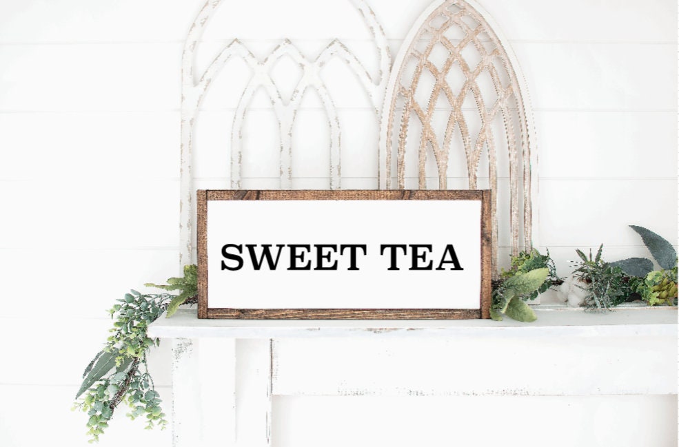 Sweet Tea Sign, Kitchen Sign, Kitchen Decor, Home Decor, Farmhouse ...