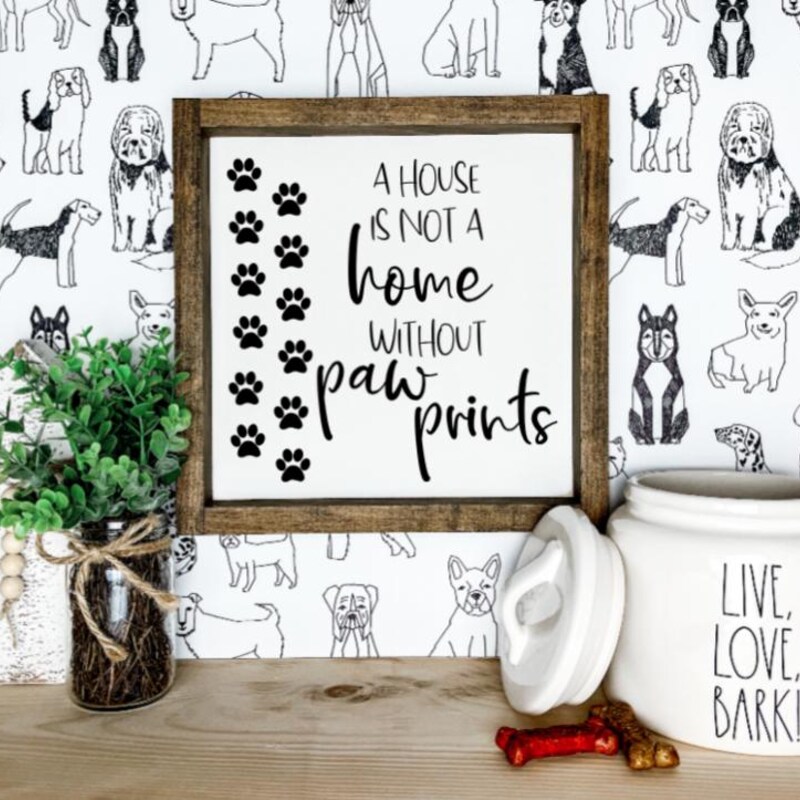 Paw Print Sign - Etsy