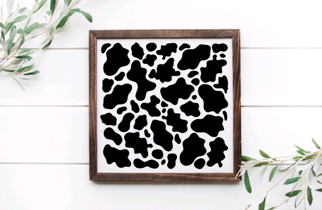 Cowprint Sign, Western Decor, Western Sign, Home Decor, Farmhouse Decor ...