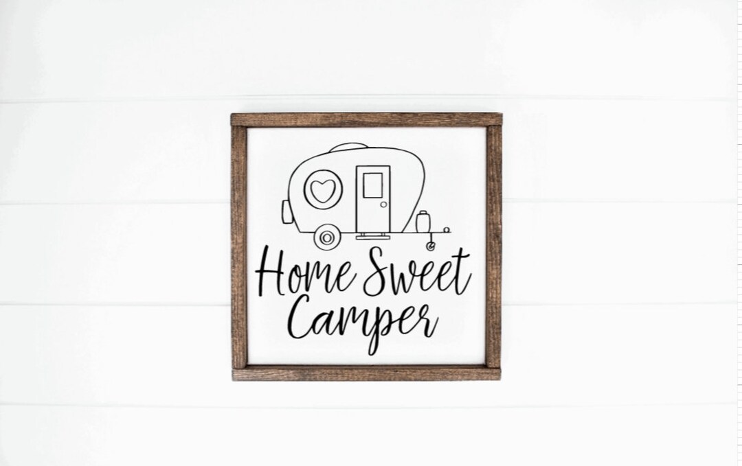 Home Sweet Camper Sign, Camper Decor, Camper Sign, Camp, Camp Decor ...