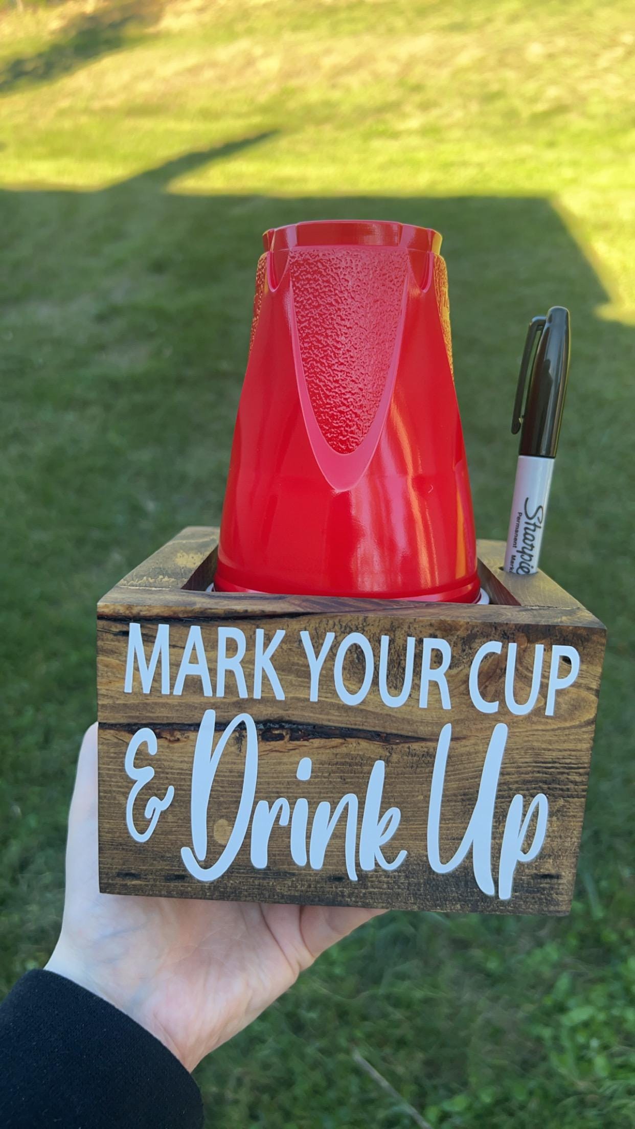 Mark Your Cup and Drink Up, Party Cup Holder, Mark Your Cup, Cup Holder ...