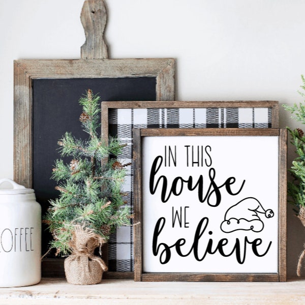 In This House We Believe Sign - Etsy
