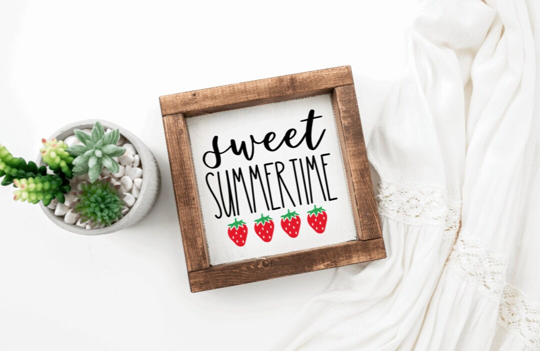 Summer Sign, Summer Decor, Strawberry Sign, Strawberry Decor, Tiered ...