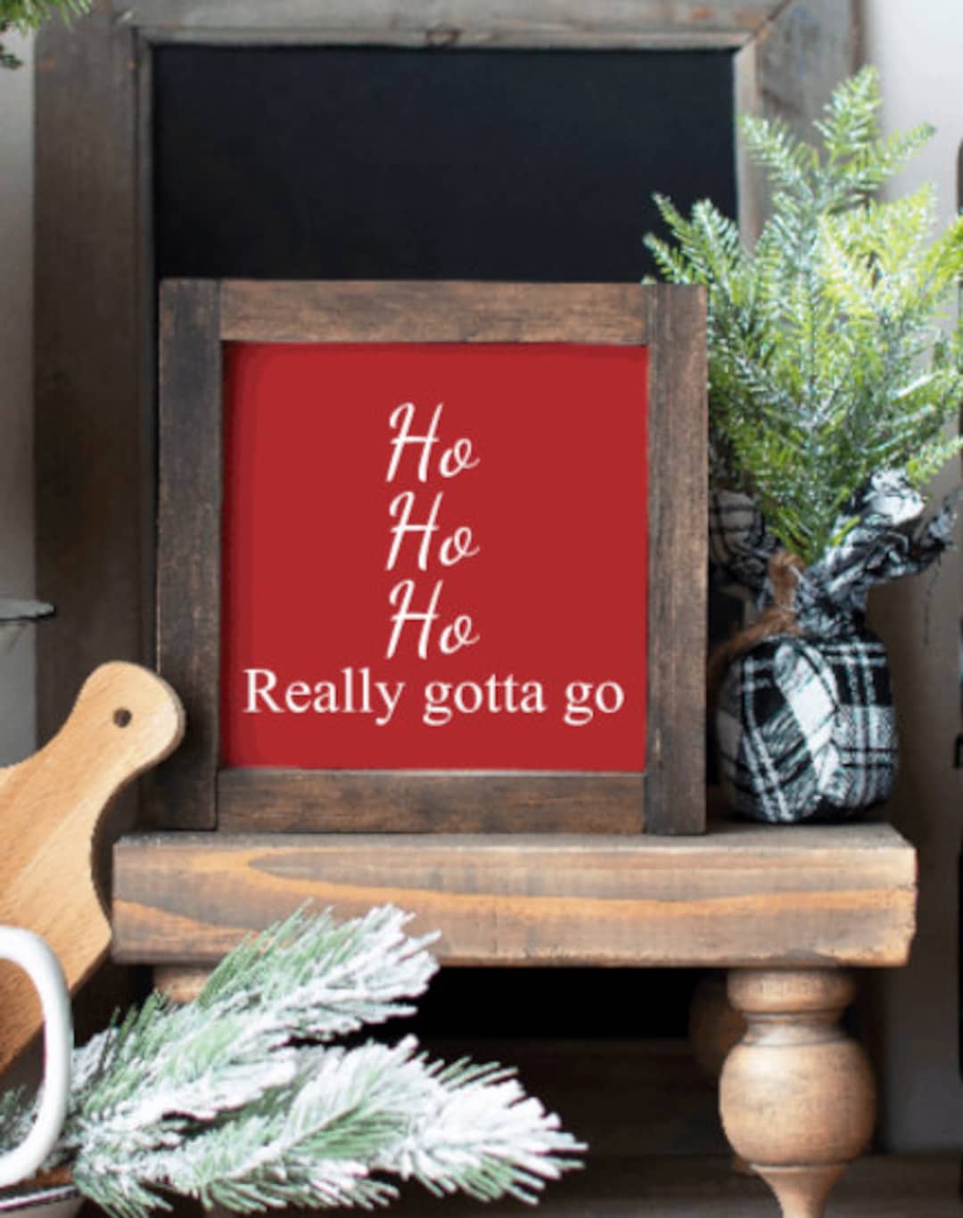 Christmas Bathroom Sign, Bathroom Decor, Bathroom Sign, Christmas Decor ...