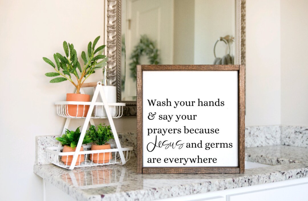 Wash Your Hands, Bathroom Sign, Bathroom Decor, Farmhouse Sign ...