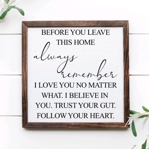 Before You Leave This Home Sign Entryway Sign Sign From - Etsy