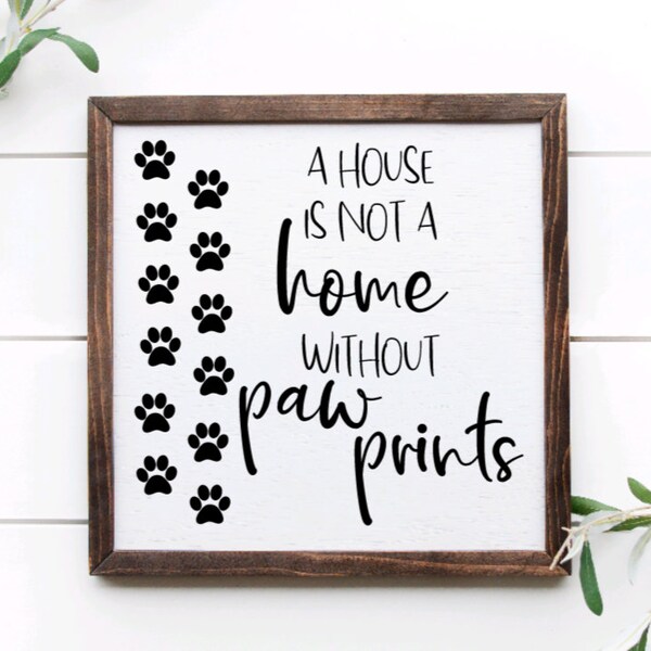 Paw Print Sign - Etsy