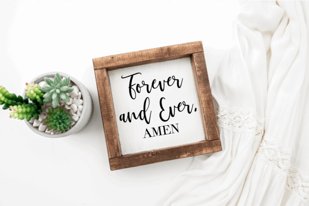 Forever and Ever Amen Wooden Sign Sign Home Decor Decor | Etsy