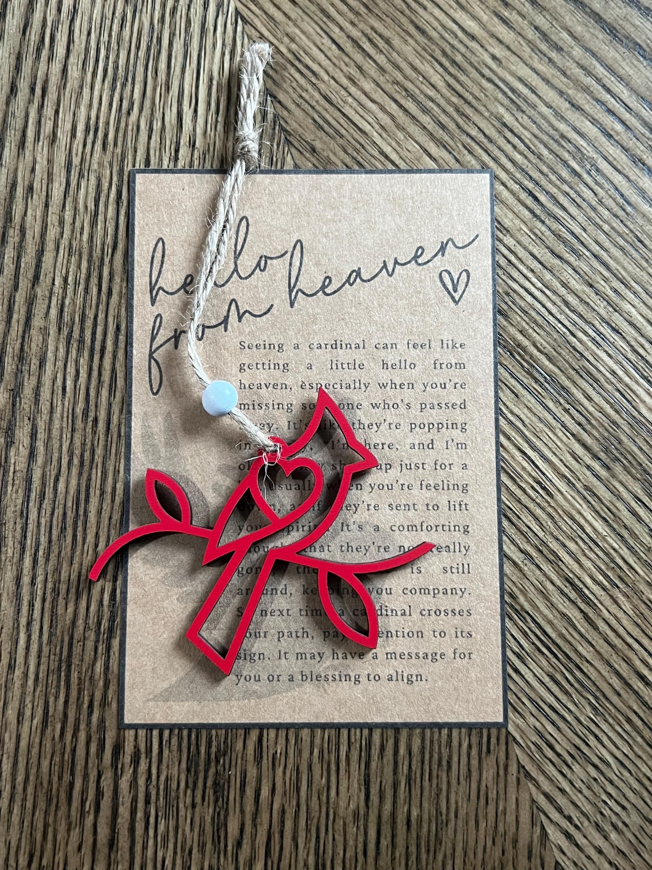 Hello From Heaven, Cardinal Ornament, Cardinal, Memorial Ornament ...