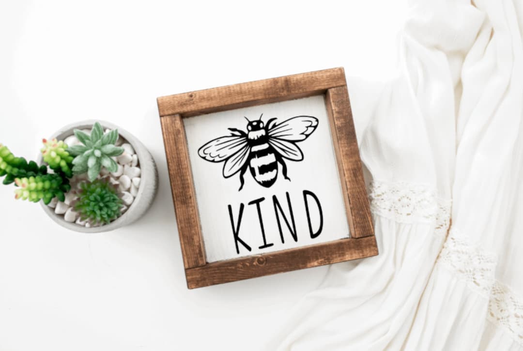 Bee Kind Sign, Bee Kind, Bee Decor, Farmhouse, Coffee Bar, Coffee Bar ...