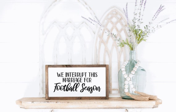 Football Season Sign Football Sign Football Decor Football - Etsy