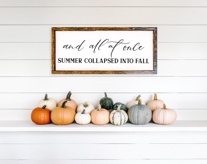 Hello Fall Wood Sign, Autumn Wood Sign, Wooden Autumn Sign, Fall Decor ...