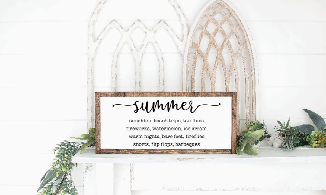 Summer Sign, Summer Decor, Summer, Home Decor, Farmhouse Decor ...
