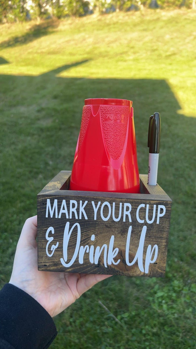 Mark Your Cup and Drink Up, Party Cup Holder, Mark Your Cup, Cup Holder ...